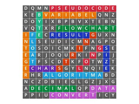 istilah istilah dalam dunia pemrograman wordsearch