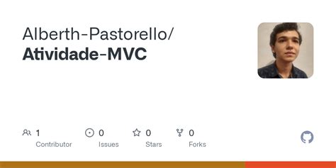 GitHub Alberth Pastorello Atividade MVC