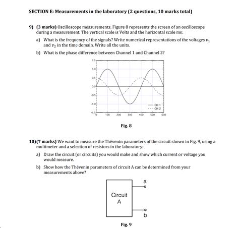 Solved SECTION E Measurements In The Laboratory Chegg