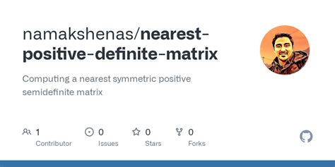 github namakshenas nearest positive definite matrix computing a
