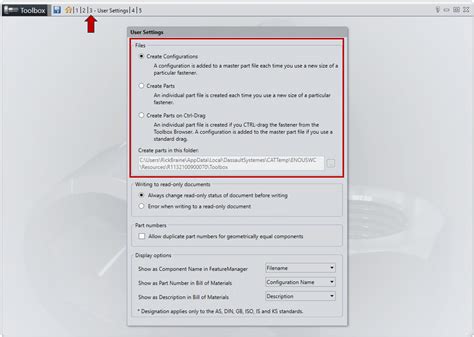 Solidworks Toolbox Settings Overview