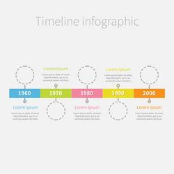 Timeline Vertical Infographic With Placemarks Vector Image