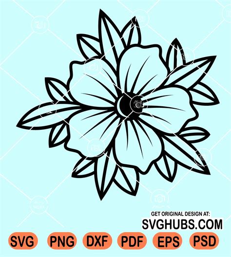 Flower Outline Svg Best Flower Site