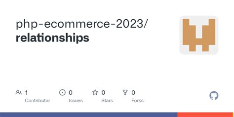 Github Php Ecommerce 2023relationships