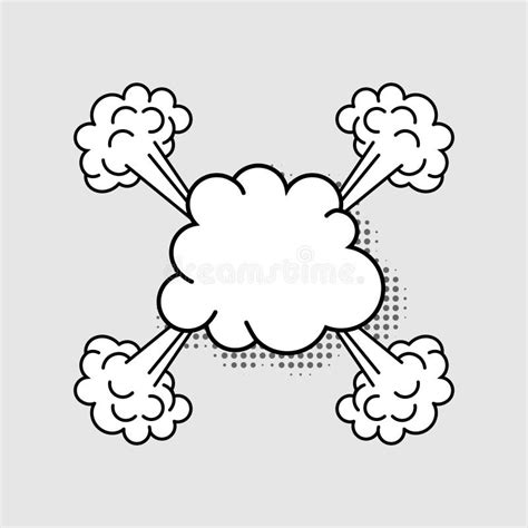 Empty Oval Shaped Speech Bubbles Isolated On Gray Background Template For Web Design Comics