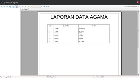 Vbku Adalah Blogku Cara Membuat Report Dengan Crystal Report Di Dengan Database Mysql