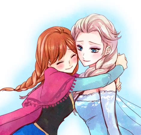 Anna Hugging Elsa R Frozen