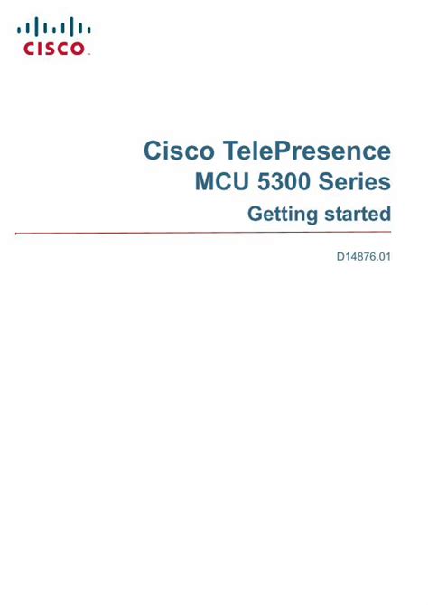 pdf cisco telepresence mcu 5300 series getting started€¦ · to