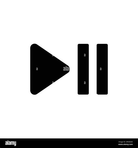 play pause icon isolated on white background multimedia symbol modern