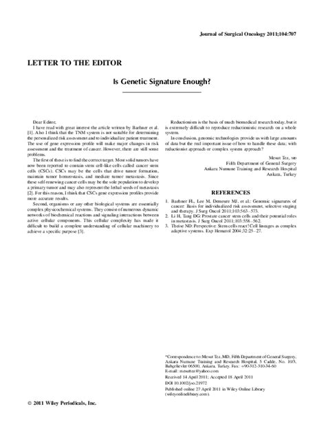 Pdf Is Genetic Signature Enough