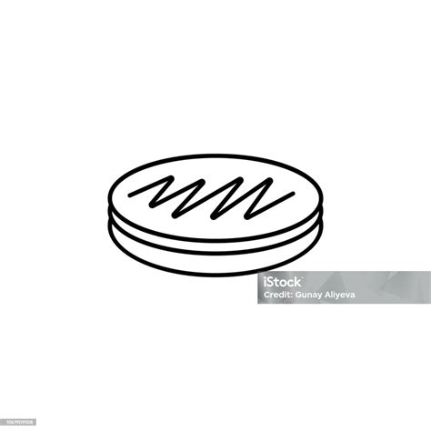 개념 선 아이콘 먹거리와 쿠키입니다 간단한 요소 그림입니다 개념 개요 기호 디자인 패스트 푸드에서 먹거리와 쿠키 설정 합니다 웹