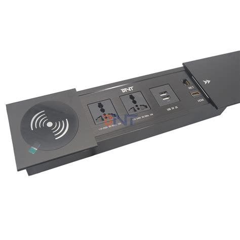 Smart Wireless Charging Socket Customized Us Uk Au Eu Socket Slip Side Wireless Socket Table Top