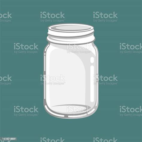 유리 메이슨 항아리 벡터 클립 아트 디자인 일러스트 레이 션 메이슨 항아리에 대한 스톡 벡터 아트 및 기타 이미지 메이슨
