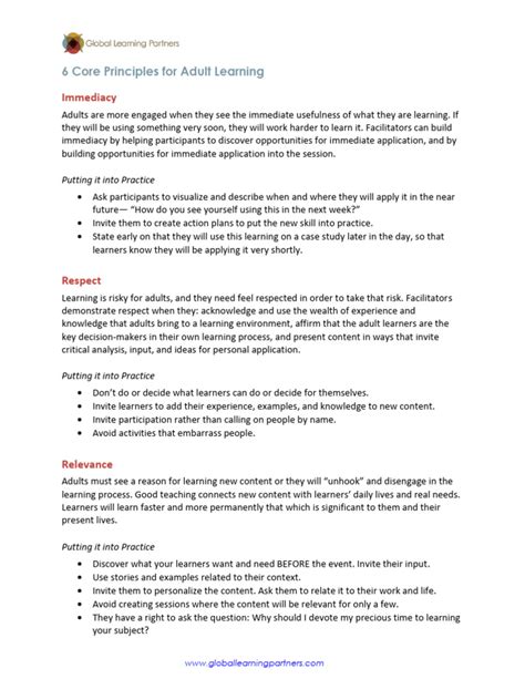 6 core principles for learning pdf learning critical thinking