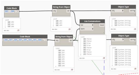 issue in inputting values to list containsitem node lists logic dynamo