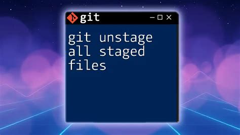 Git Restore All Staged Files Quick Guide To Undoing Changes