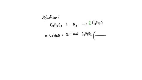 SOLVED: How many moles of ethyl alcohol are produced by reaction of 3.7 ...