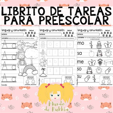 Librito Tareas Para Preescolar
