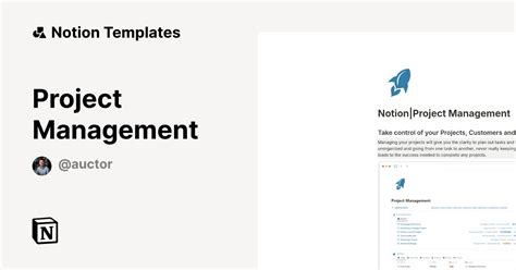 Project Management Template Notion Marketplace