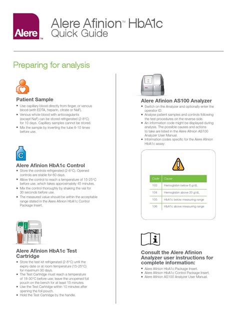 1000768e V03 Afinion Hba1c Quick Guide En Ous 3 Pdf Glycated