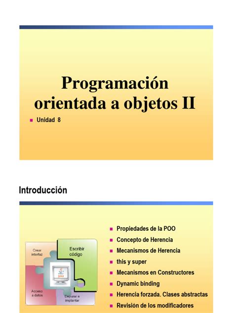 U8 Programacion Orientada A Objetos Ii Pdf Herencia