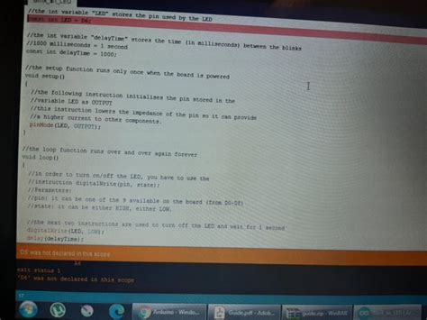 What Does D6 Was Not Declared In This Scope Mean R Arduino