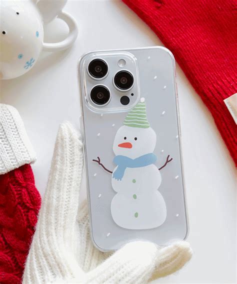 ☃️ 크리스마스 눈사람 스노우맨 아이폰 케이스 폰케이스 휴대전화 휴대폰 케이스 겨울 에이블리