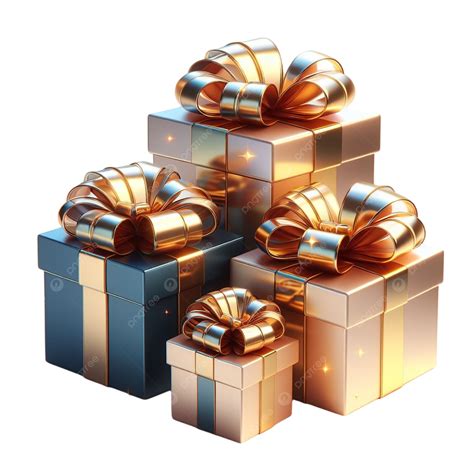 Colorful T Boxes With Ribbons T Boxes Colorful Ribbons Png
