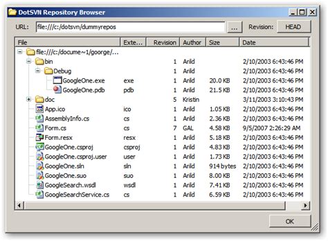 Accessing The Subversion Repository From Net Using Dotsvn Codeproject