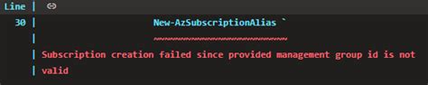 New Azsubscriptionalias Fails Server Dk