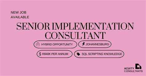 acuity consultants on linkedin senior implementation consultant