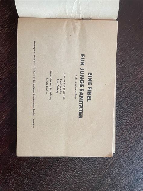 Ddr Dachbodenfund Fibel Für Junge Sanitäter In Sachsen Malschwitz Ebay Kleinanzeigen Ist