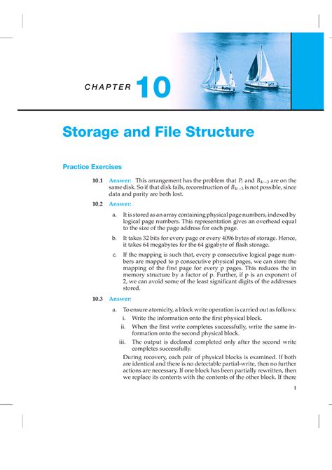 10s Chapter 10 Solution Dbms C H A P T E R 10 Storage And File Structure Practice Exercises
