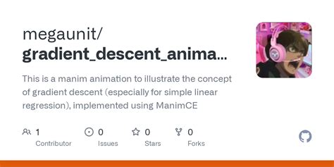 github megaunit gradient descent animation this is a manim animation