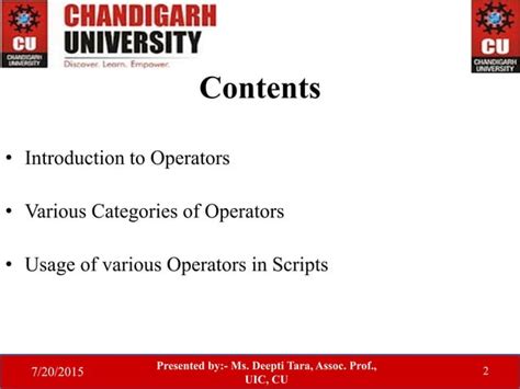 Javascript Operators Pptx Web Development Internet