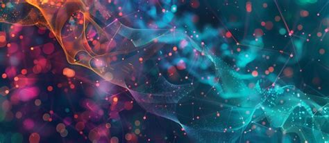 Abstract Digital Backdround Neural Networks And Information Flow In Virtual Reality Copy Space