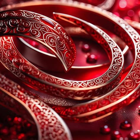 Premium Ai Image Red Cresent Abstract Background