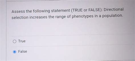 Solved Assess the following statement (TRUE or FALSE): | Chegg.com