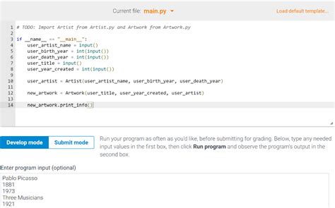 Solved Define The Artist Class In Artistpy With