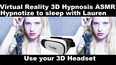 Virtual Reality Hypnosis On 3d Headset Blonde Girl Hypnotize You To
