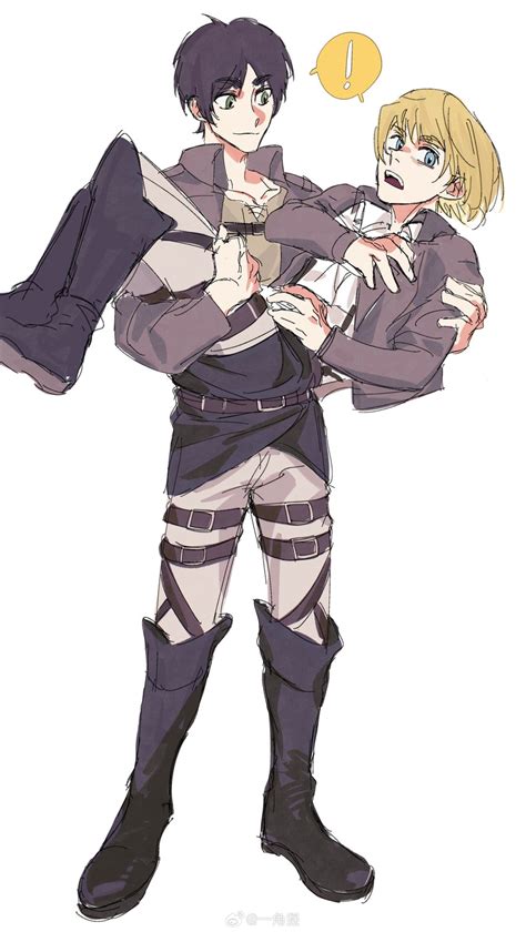 Eren Yeager And Armin Arlert Shingeki No Kyojin Drawn By Yijiaoshu