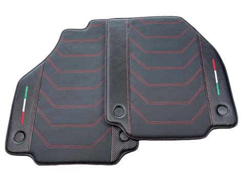 Leather Floor Mats For Ferrari 458 Italia 2010 2015 Black Color