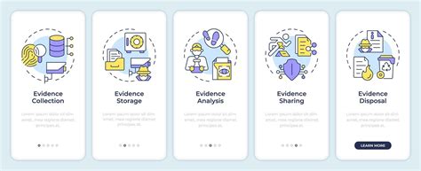 Evidence Lifecycle Onboarding Mobile App Screen Walkthrough 5 Steps