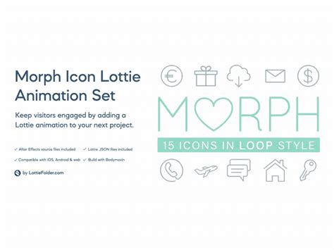 lottie morph icon collection by on dribbble