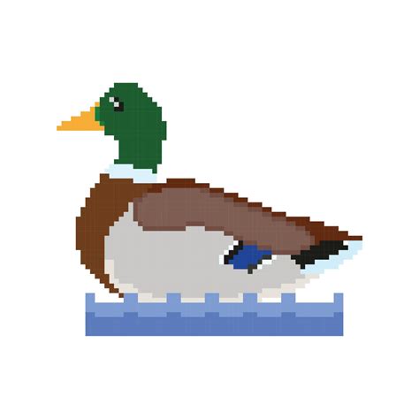 8bit Pixels Art Duck Vector Duck Pixel Art Design 19922267 Vector Art