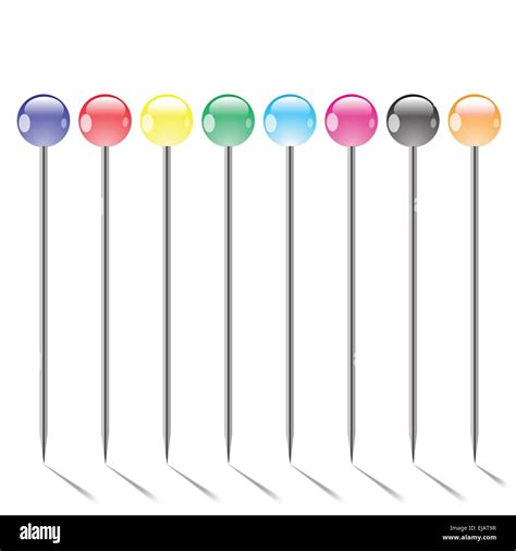 Set Of Pins Stock Photo Alamy