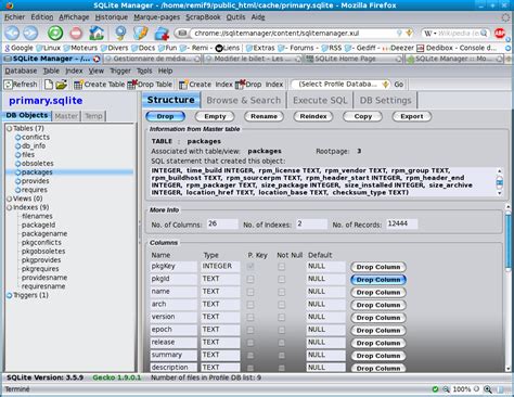 Создать базу Sqlite