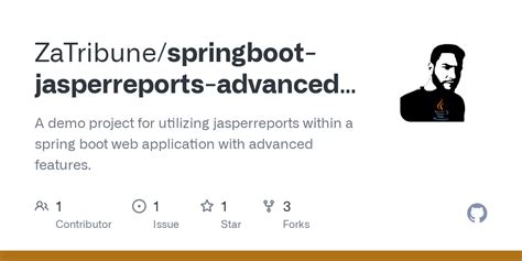 Github Zatribunespringboot Jasperreports Advanced Demo A Demo