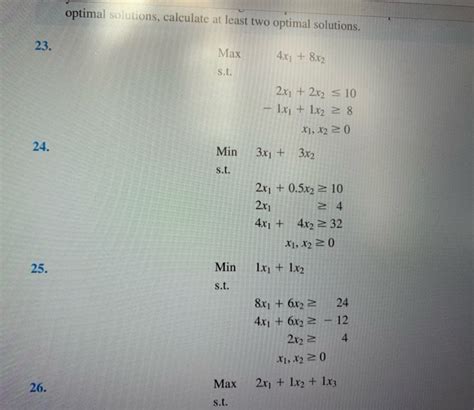 solved optimal solutions calculate at least two optimal