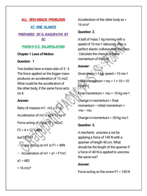 10th Science Problems English Medium Gragupathi Pdf